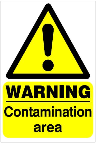 CH018 - Site Safety Sign - Hazard Signs - WARNING Contamination area ...