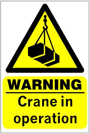 Overhead Crane Sign Crane Safety Signs | Creative Safety Supply