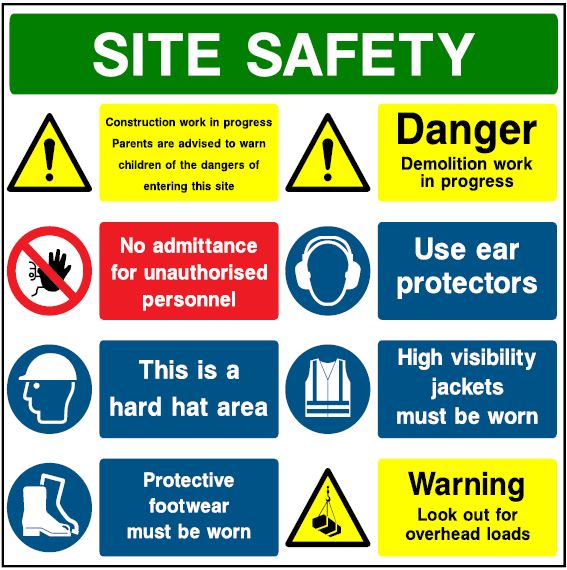 CMN004 - Site Safety Sign - Multi Notice – Primesigns