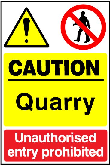 CQ007 - Site Safety Sign - Quarry Signs - CAUTION Quarry – Primesigns